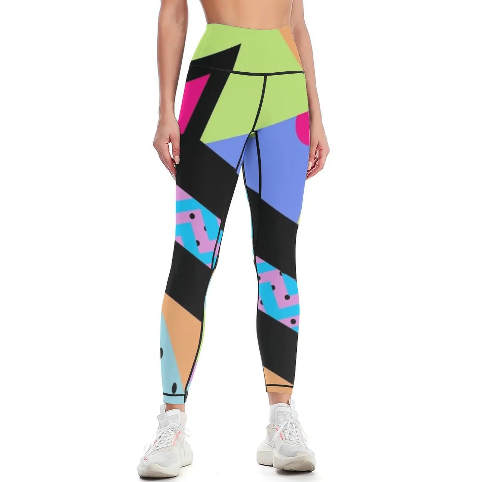 80s Memphis Design Pattern Leggings Women's sports pants Sports pants woman push up legging ...