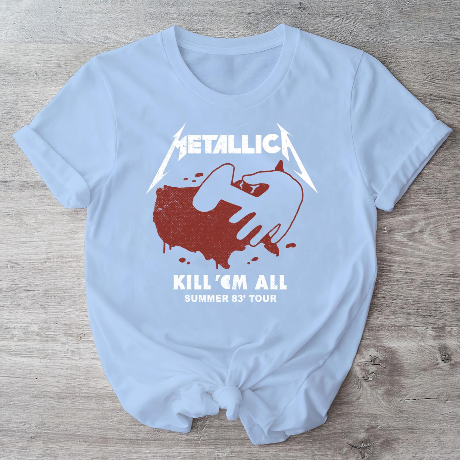 80s Metal Tour Tribute Shirt – Summer 1983 Thrash Rock Album Graphic ...