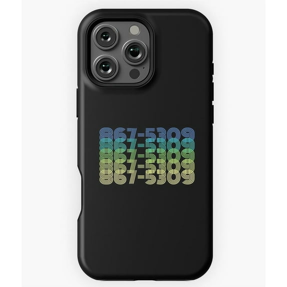 80s Music 867-5309 Famous Song Lyrics Phone Case for iPhone 16 15 14 13 ...