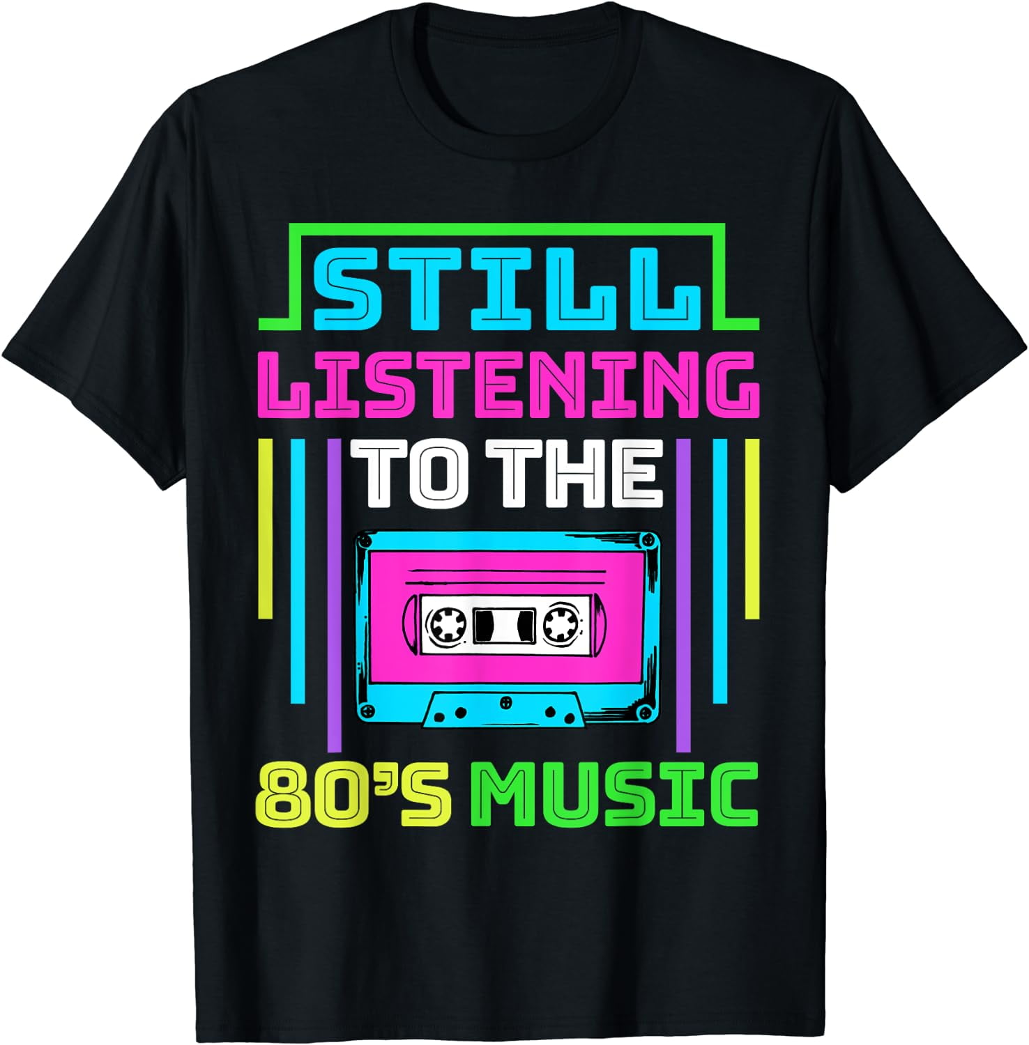 80s Music Tshirt for a 80s Music Lover Black 4X-Large - Walmart.com