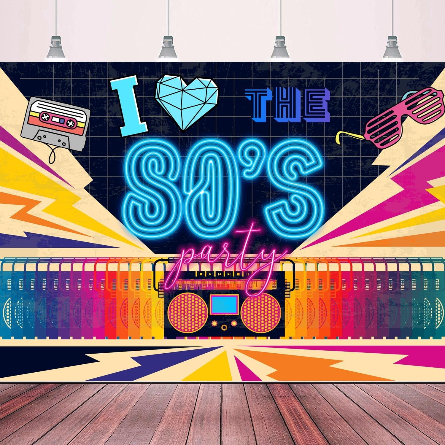 80s Party Decorations I Love The 80s Party Backdrop Banner for Hip Hop ...