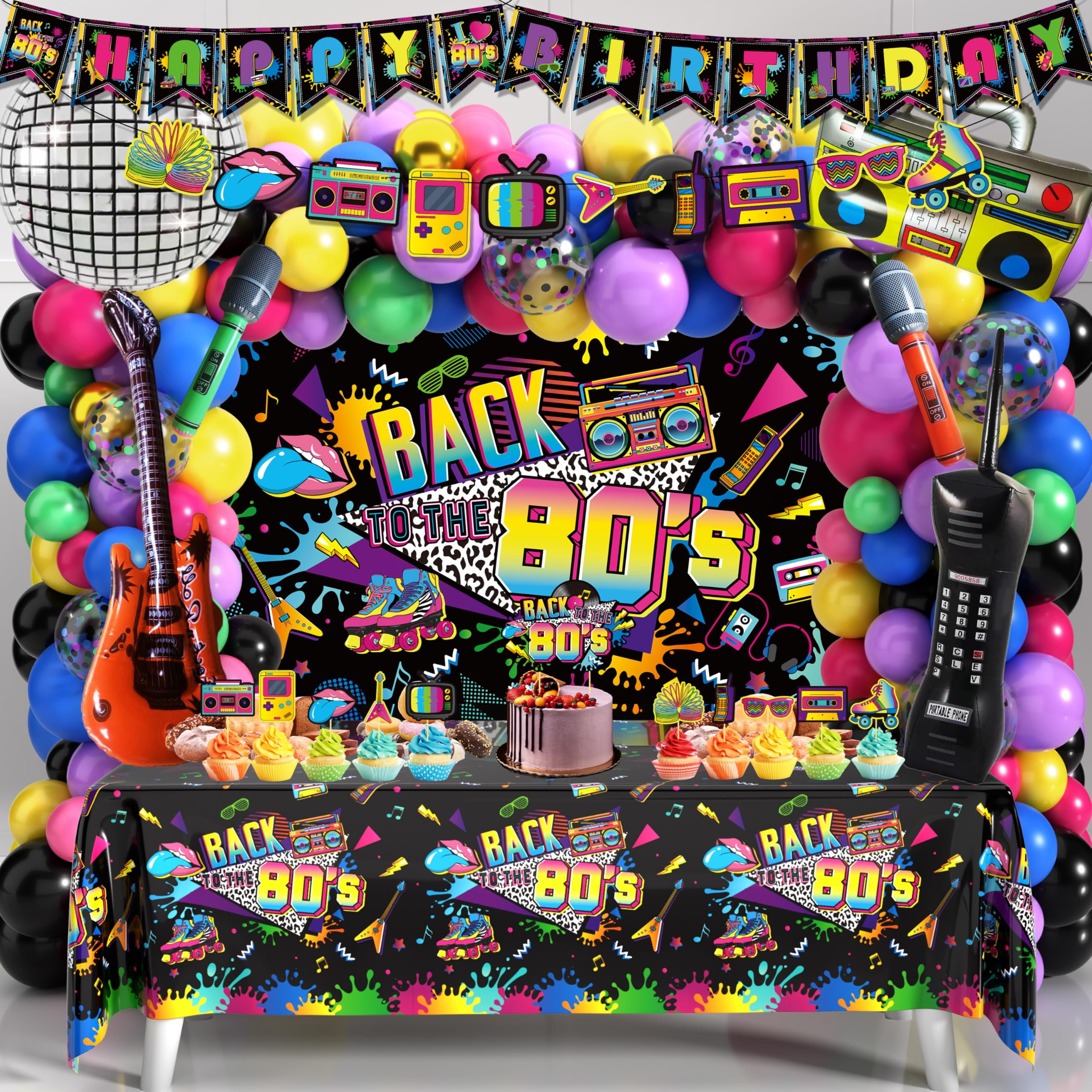 80s Party DecorationsTRDN 90s Theme Birthday Party Decorations 80s ...