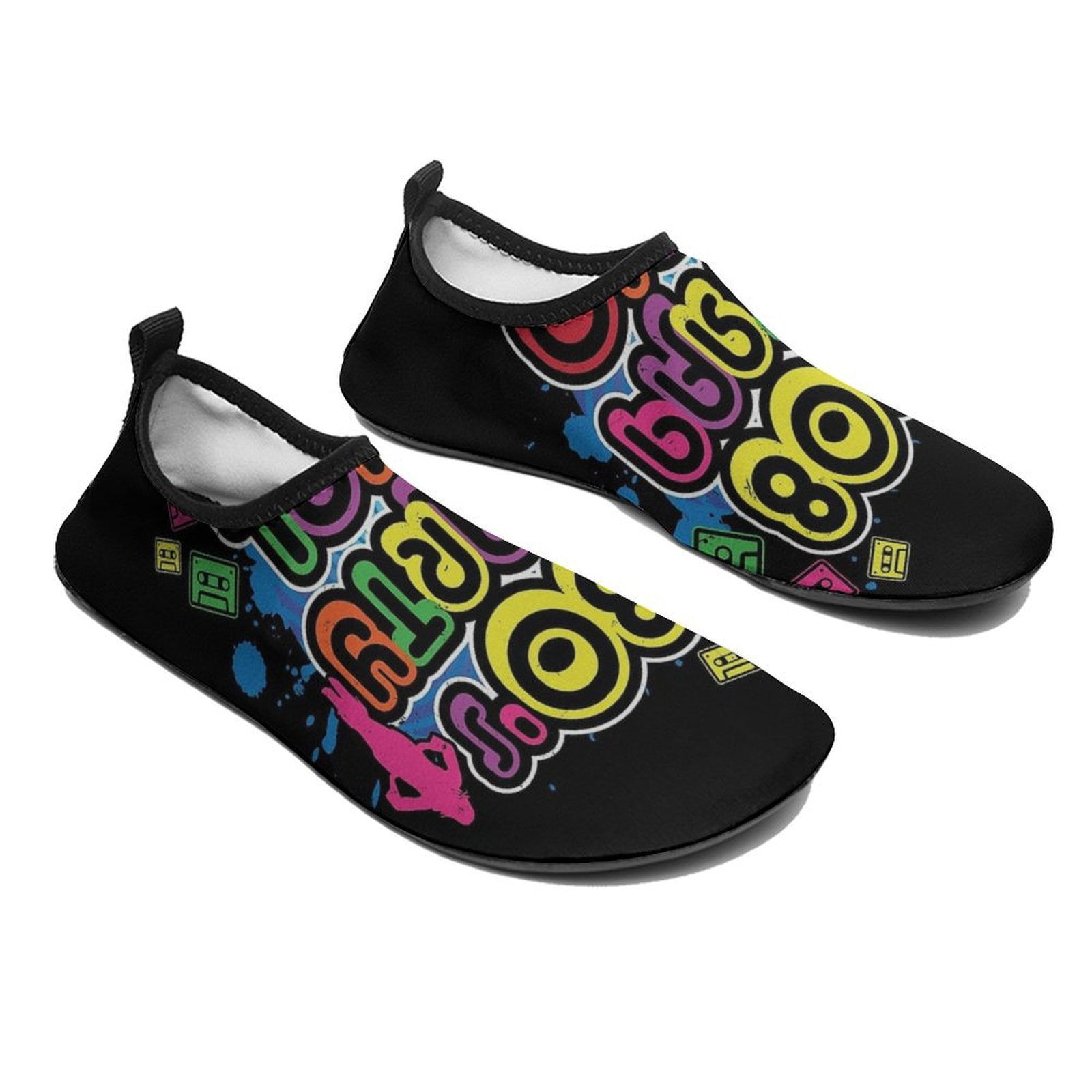 80s Party Girl Vintage Retro Eighties Costume Water Shoes Beach Slip-on ...