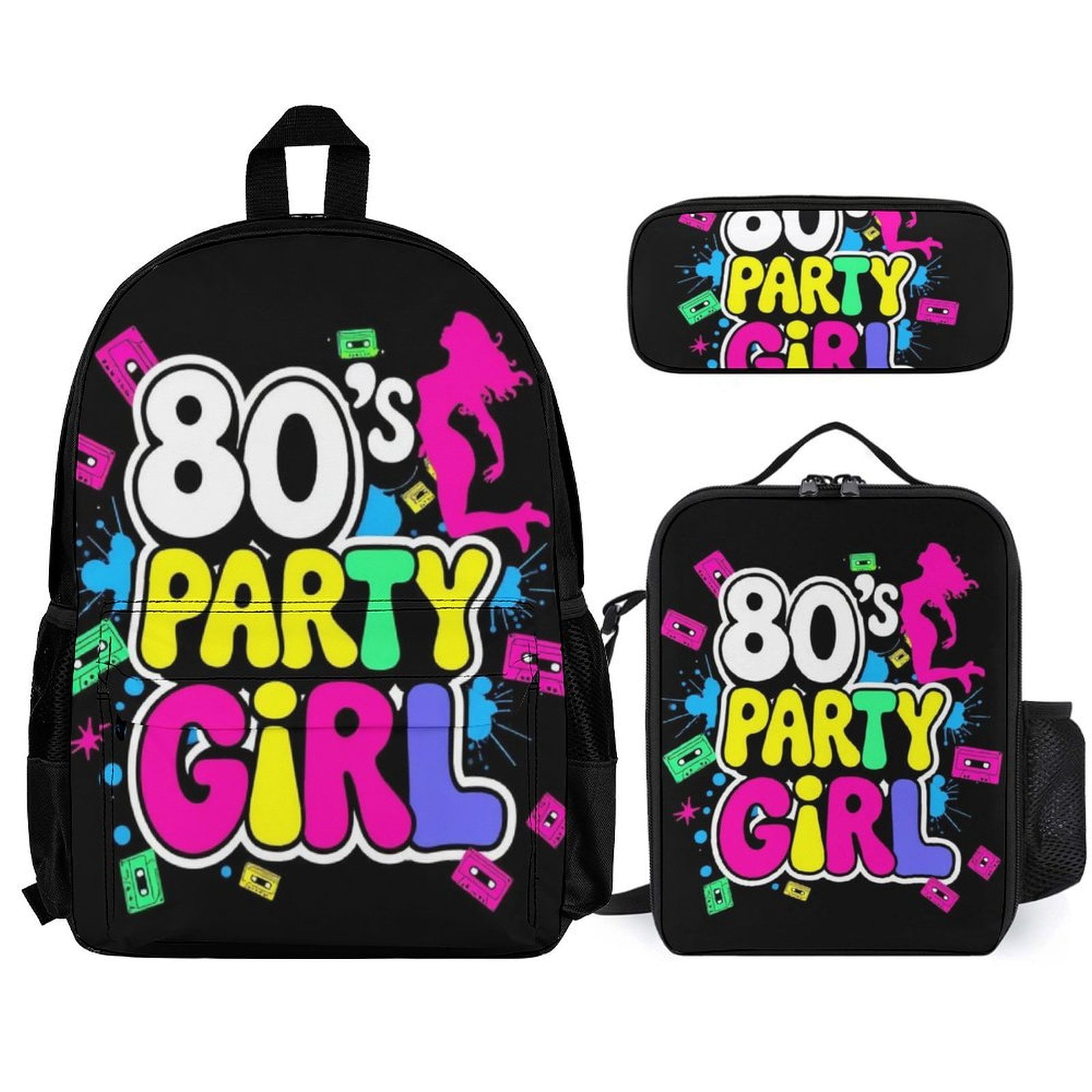 80s Party Vintage Retro Eighties Costume Backpack Set Lightweight ...
