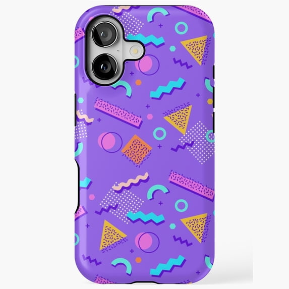 80s Pattern Retro Nostalgia Phone Case with iPhone 11 to 17 Pro Max ...