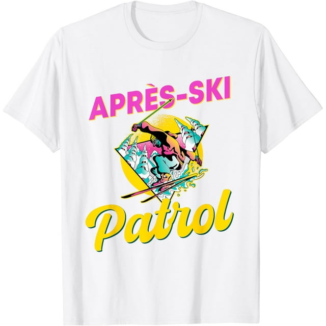 80s Retro Apres-Ski Patrol Wear 90s Skiing T-Shirt - Walmart.com