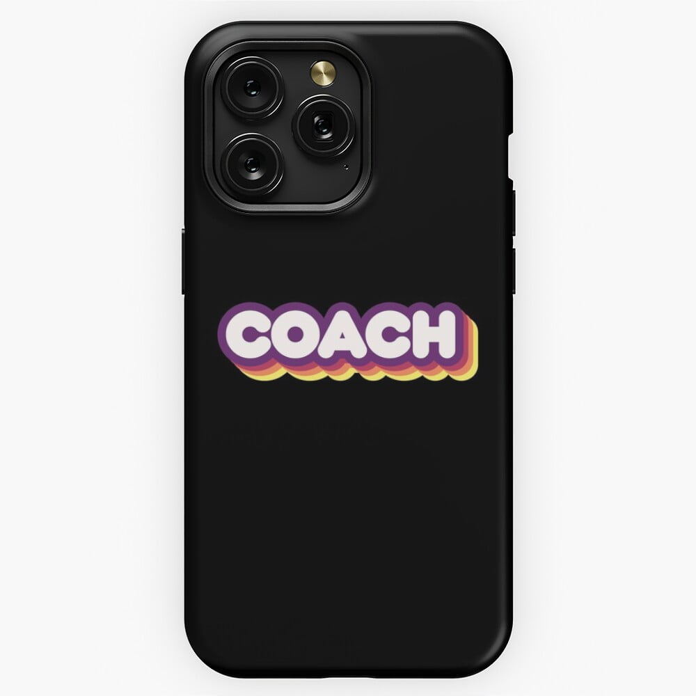 80s Retro Coach Vintage Sports Graphic Art iPhone Case 17 11 12 13 14 ...