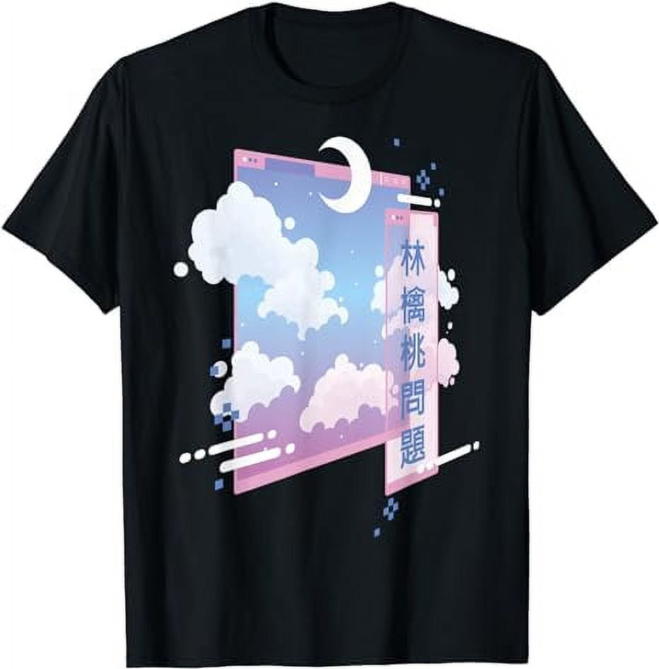 80s Retro Vaporwave | Pastel Goth Soft Grunge | Kawaii Moon T-Shirt ...