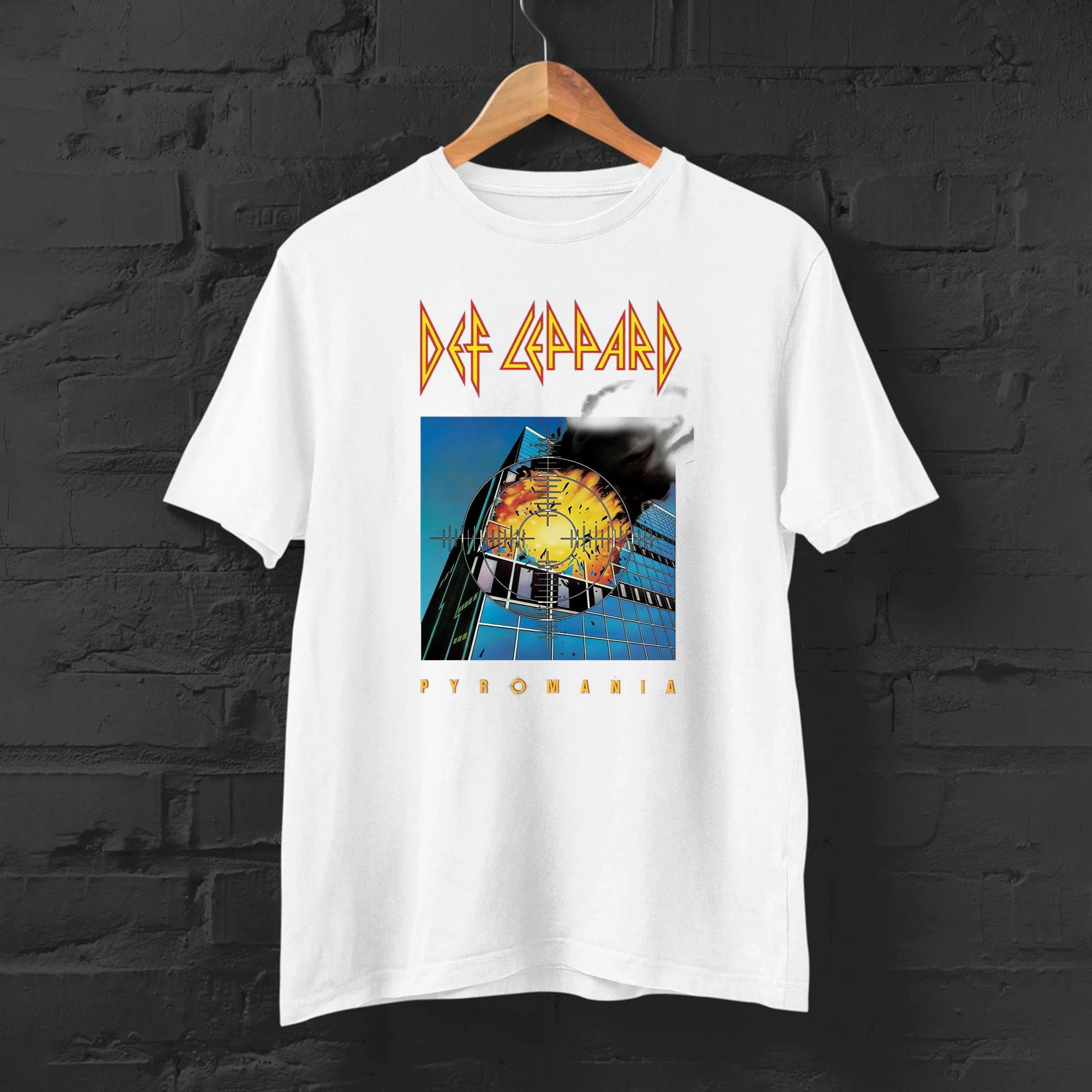 80s Rock Album Tribute Shirt, Pyro-Themed Vintage Graphic Tee for Music ...