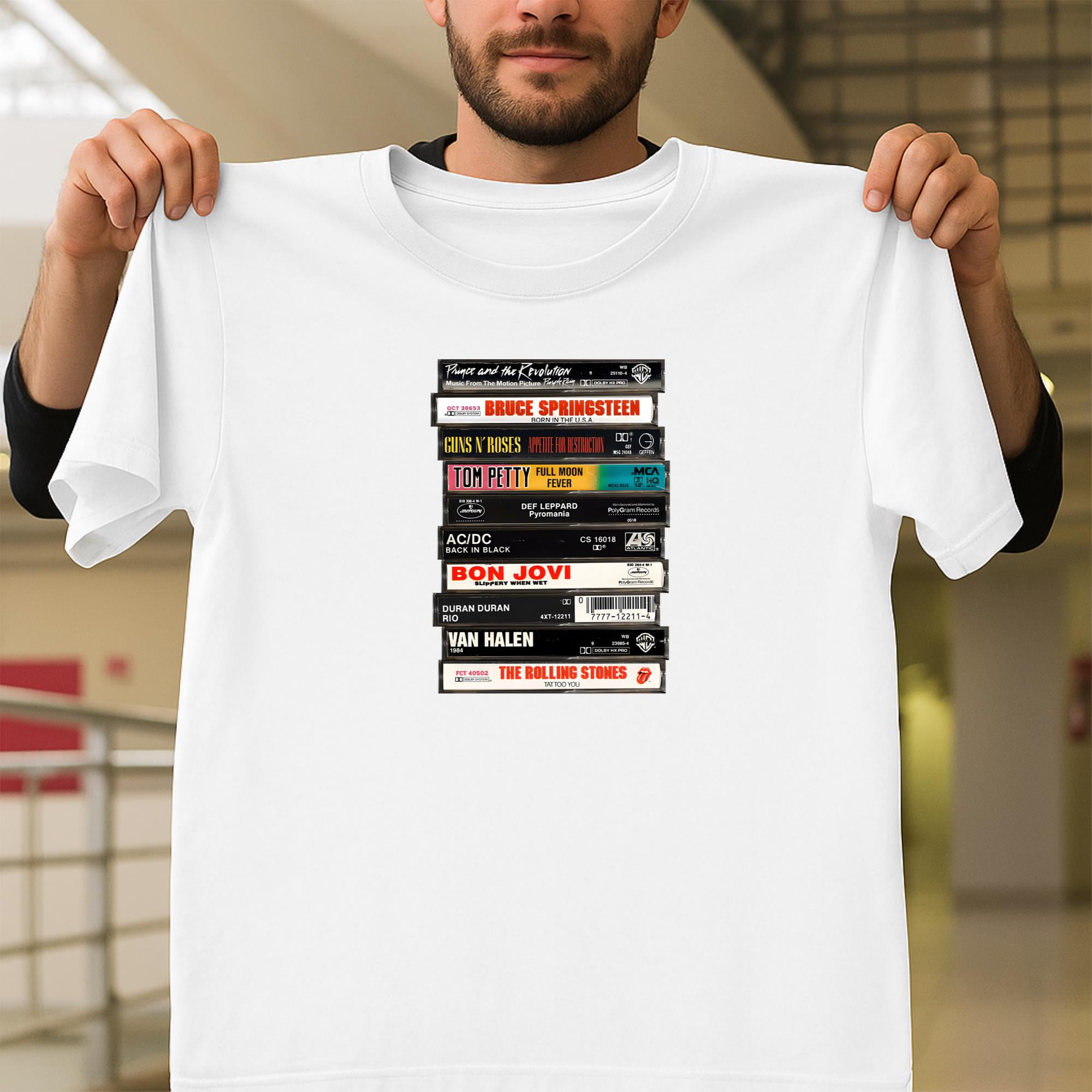 80s Rock Cassette Tape Mix Tape Vintage Concert, Music Graphic V50101 ...