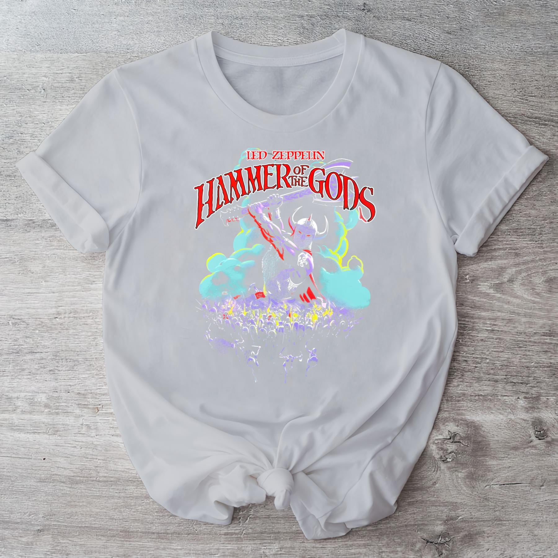 80s Rock Tour-Inspired Shirt, Hammer of the Gods Tribute Graphic Tee ...