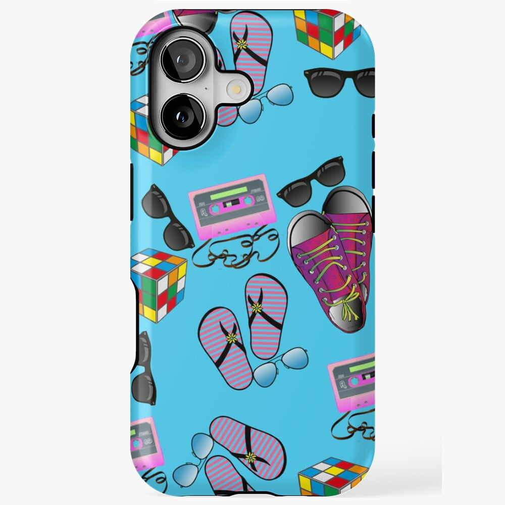 80s Rock Vibe Nostalgia Retro Phone Case with iPhone 11 to 17 Pro Max ...