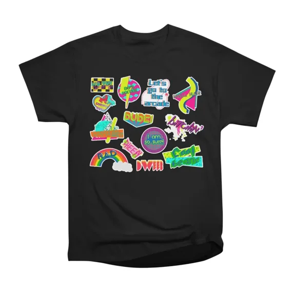 80s Stickers Collection T-Shirt Tee Gift For Him Merch For Her Apparel ...