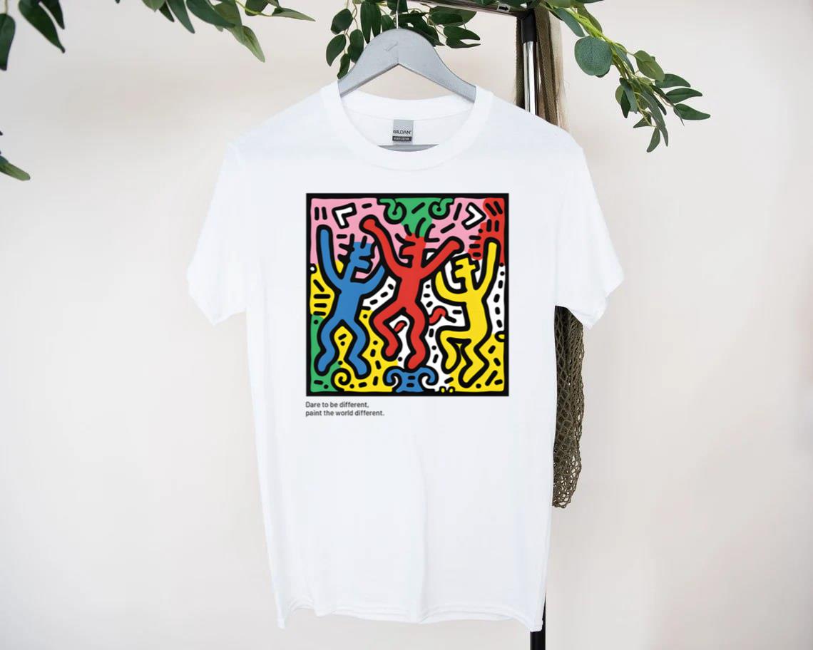 80s Street Noise With Electric Pop Lines And Visual Art Vibe Unisex T ...