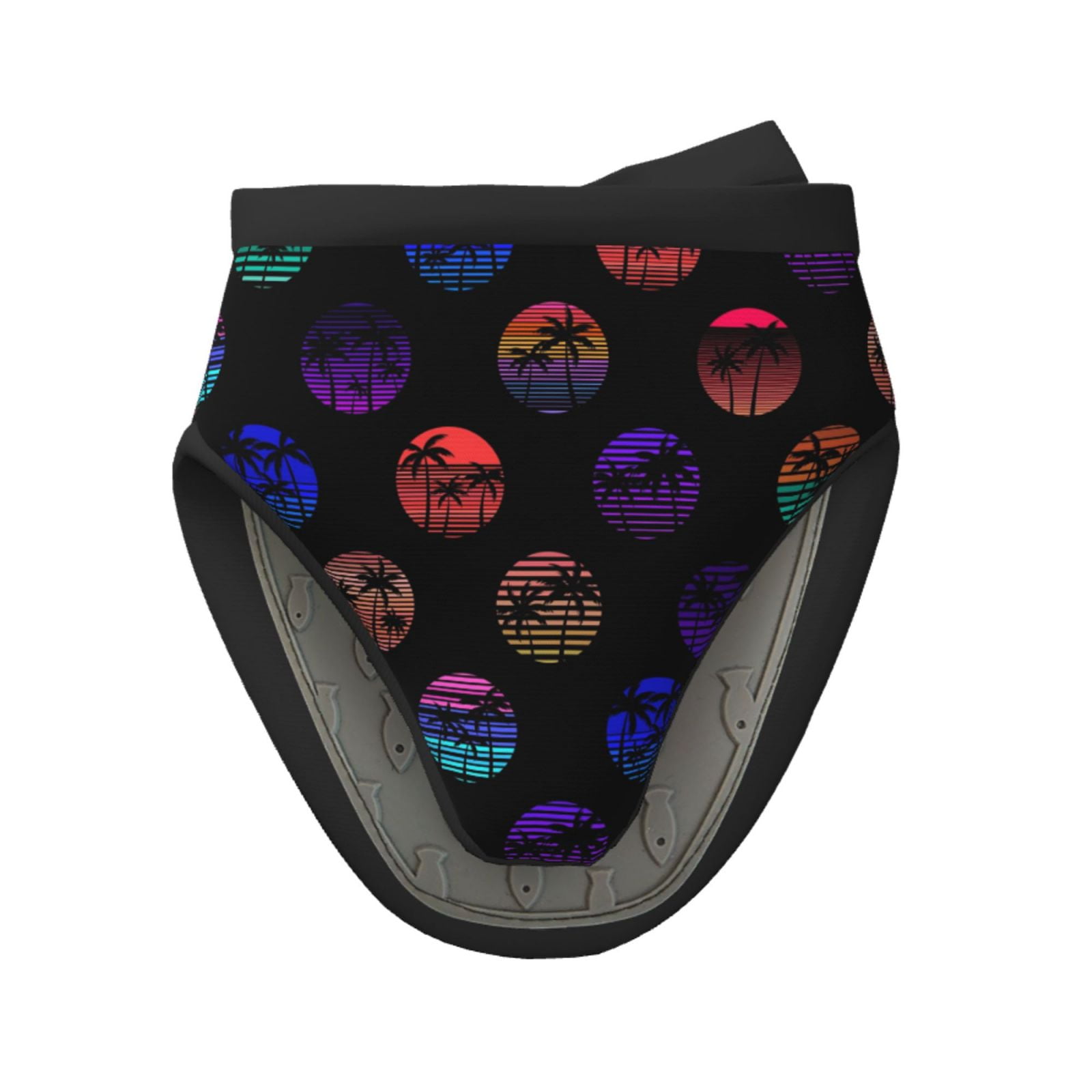 80s Style Palm Trees Oven Mitts Heat Resistant, Soft Lining Silicone ...