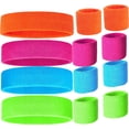 80s Sweatband, Sports Headband and Wristbands, Sweat Bands Neon Colors ...