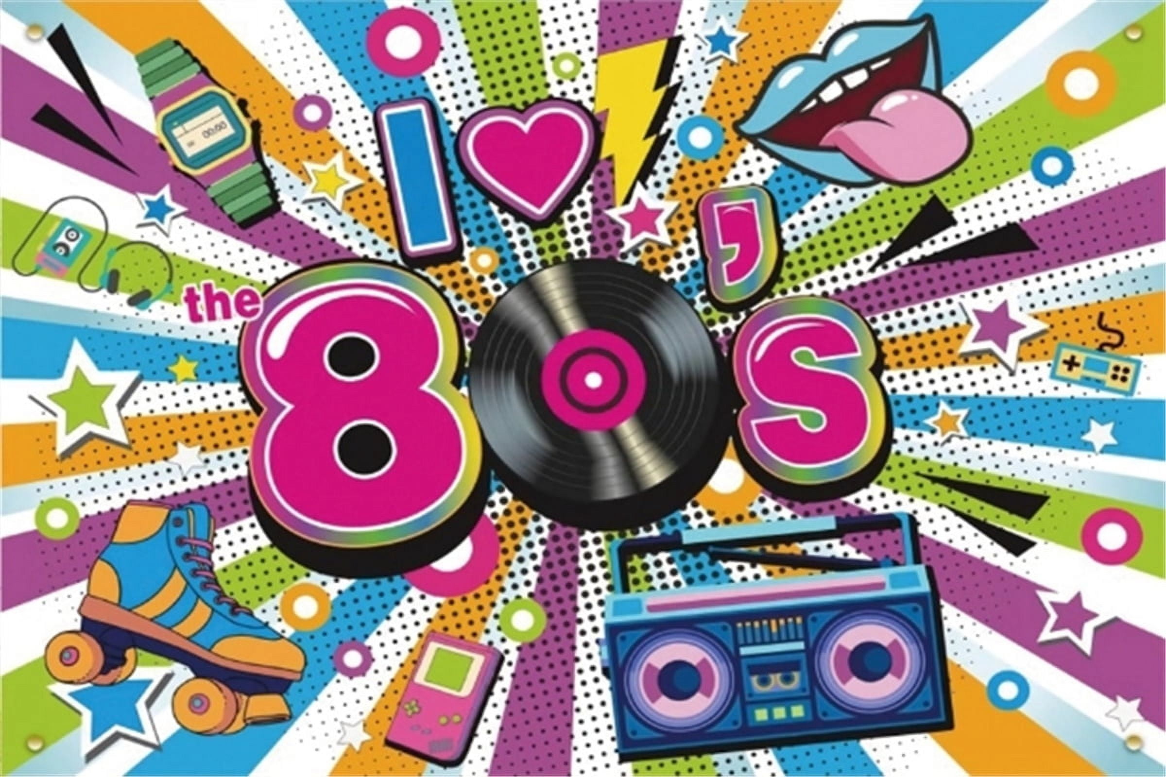 80s Theme Photography Backdrop Hip Hop Graffiti Back To 80's Party ...