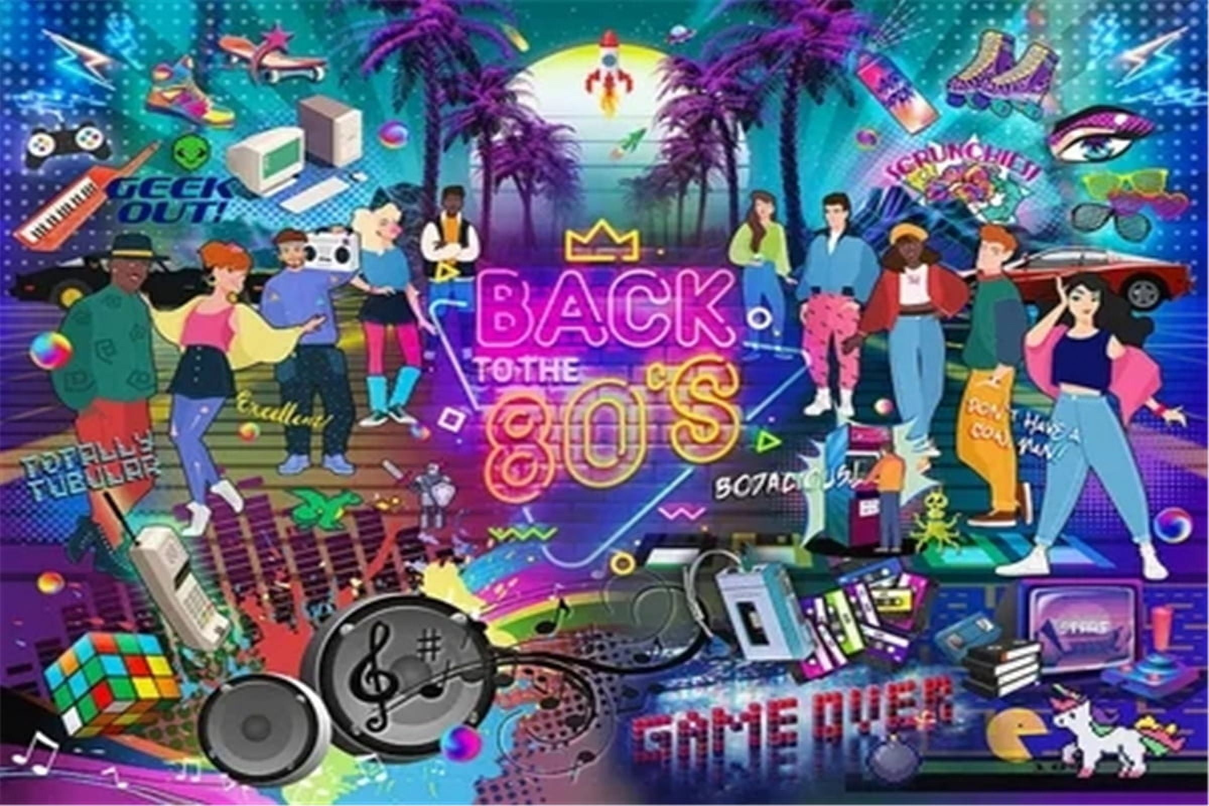 80s Theme Photography Backdrop Hip Hop Graffiti Back To 80's Party ...