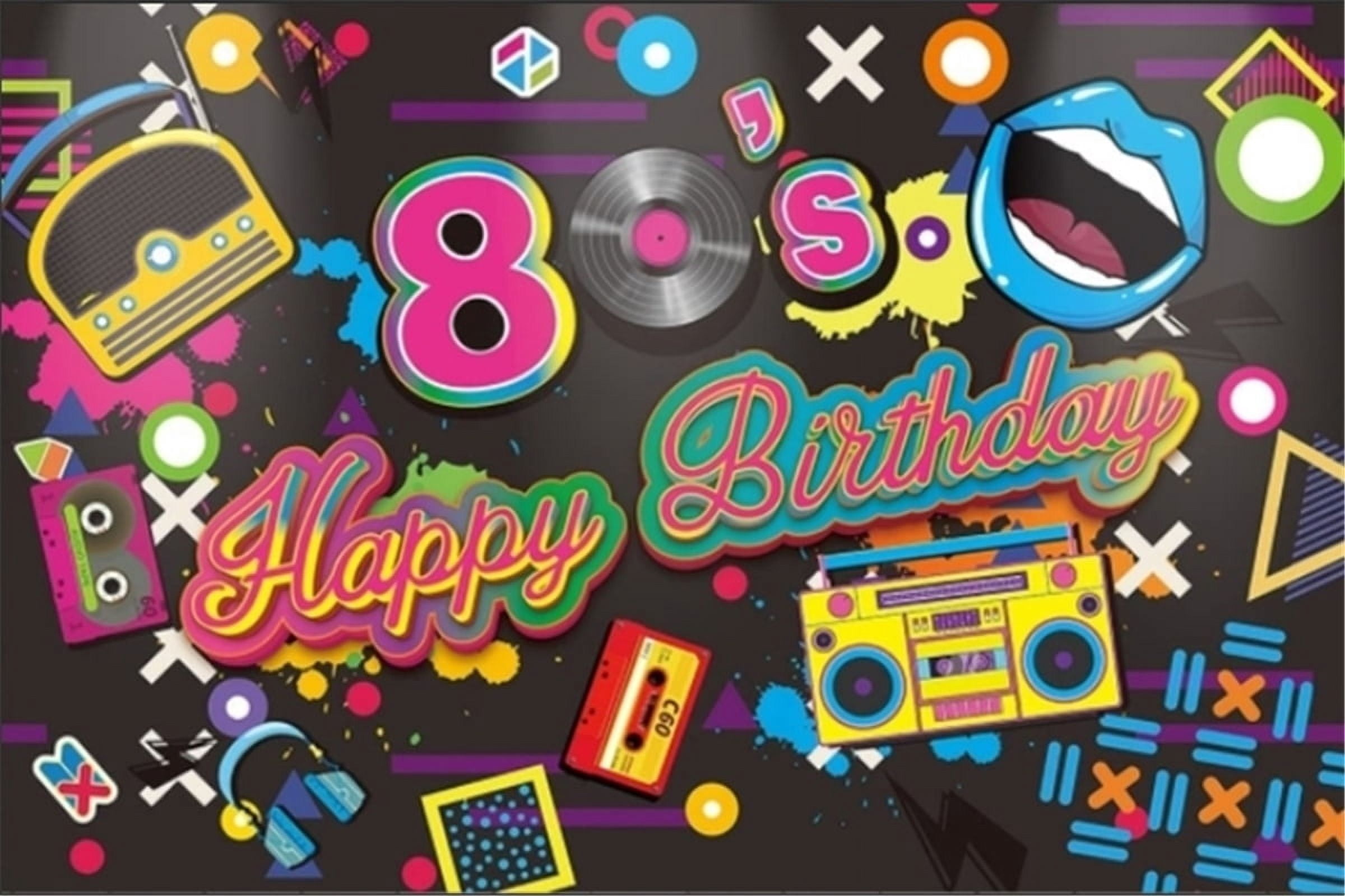 80s Theme Photography Backdrop Hip Hop Graffiti Back To 80's Party ...