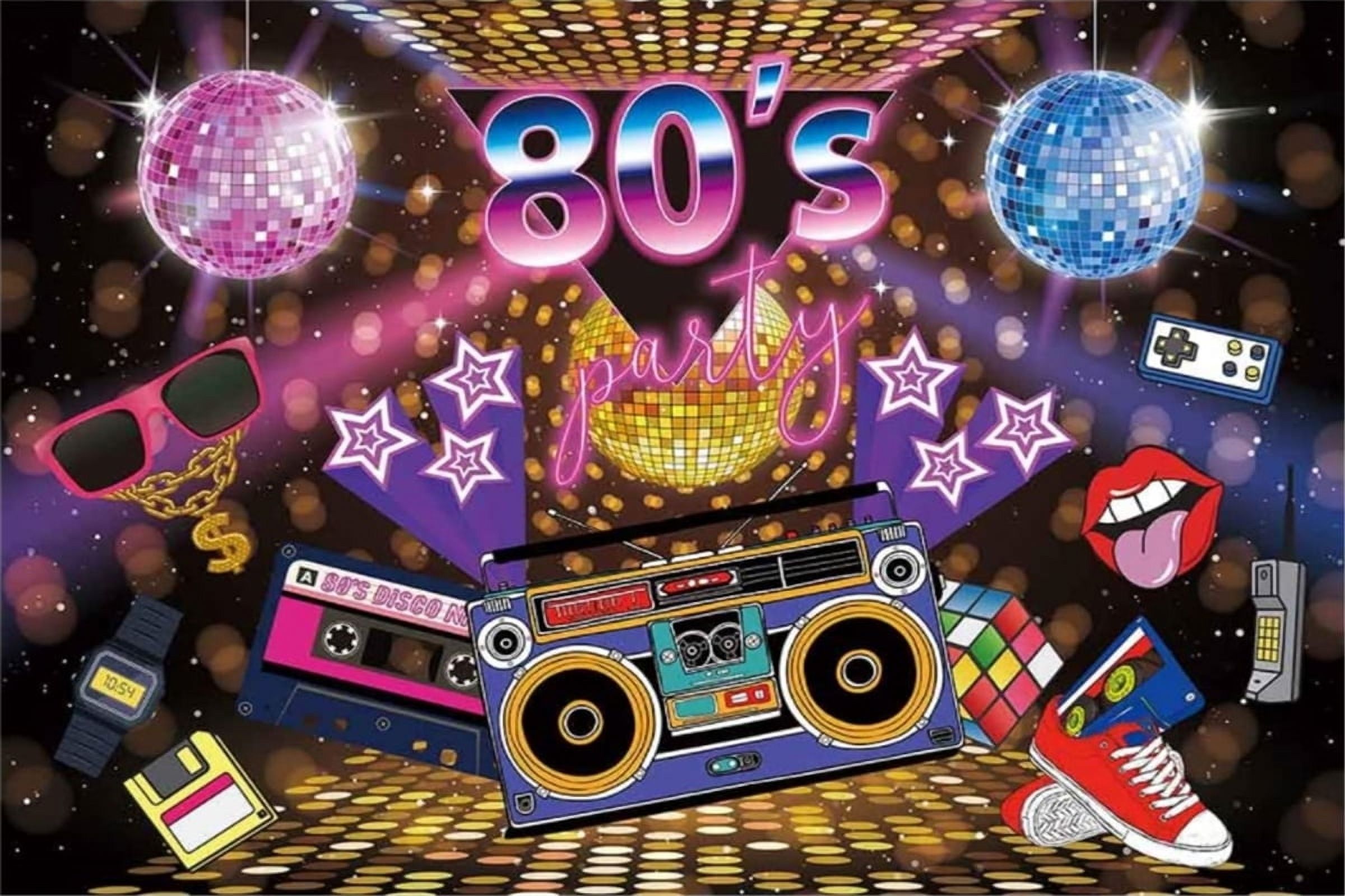 80s Theme Photography Backdrop Hip Hop Graffiti Back To 80's Party ...