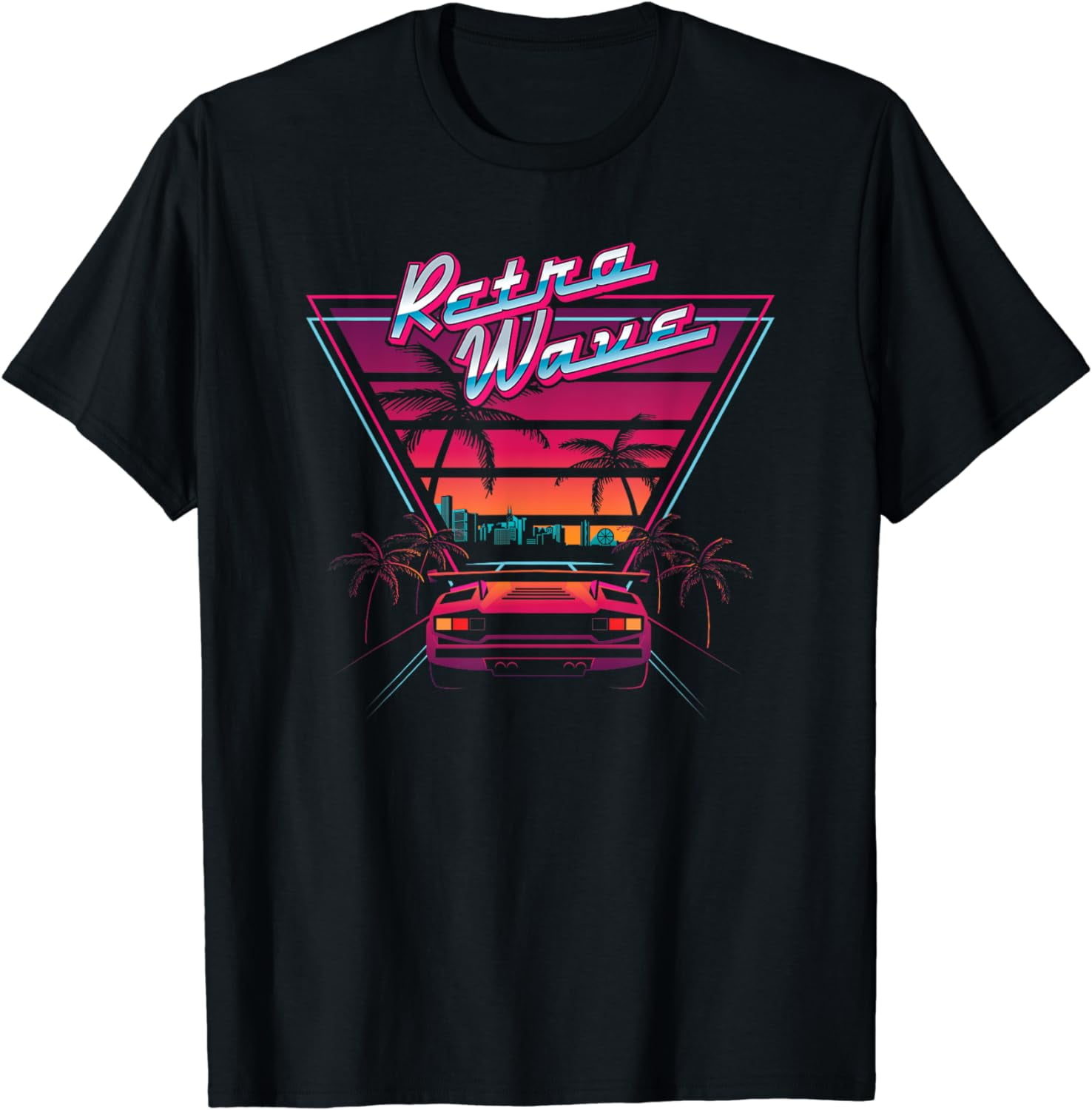 80s Vintage Retrowave Synthwave Love Retro Wave Miami Beach T-Shirt ...
