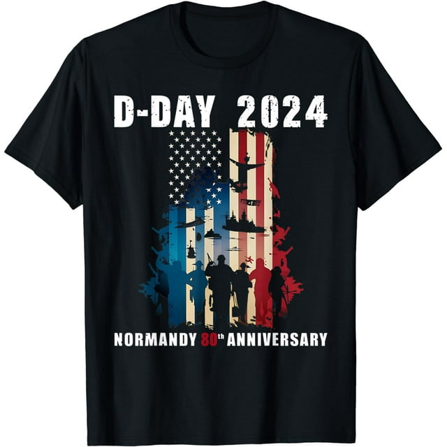 80th Anniversary t shirt, D-Day Invasion Military History T-Shirt ...