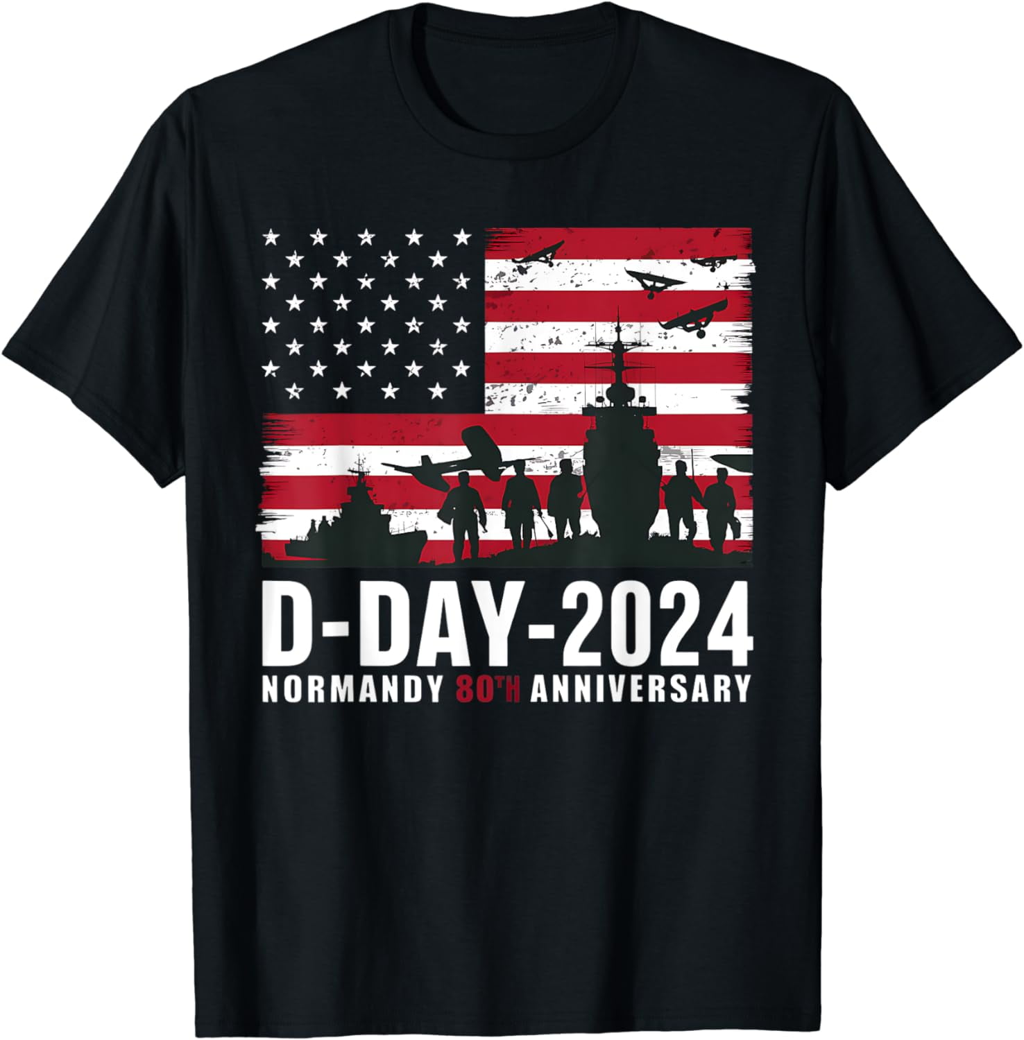80th Anniversary t shirt, D-Day Invasion Military History T-Shirt ...