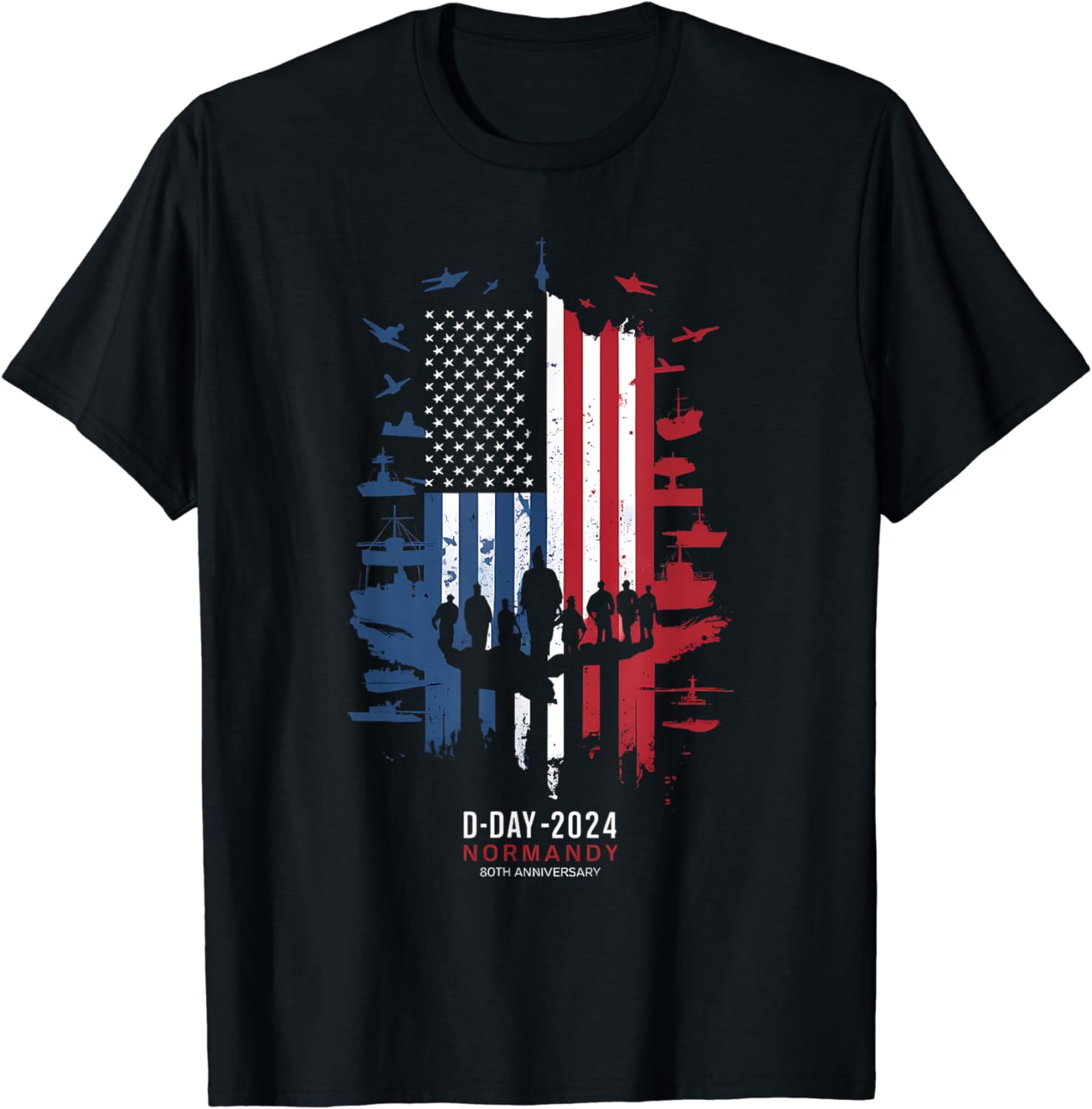 80th Anniversary t shirt, D-Day Invasion Military History T-Shirt ...