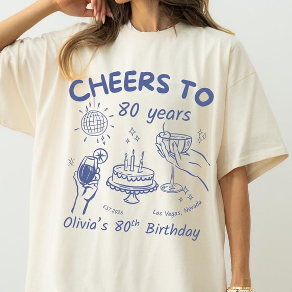 80th Birthday Club Tshirts Custom Eighty Years Birthday Shirt Year ...
