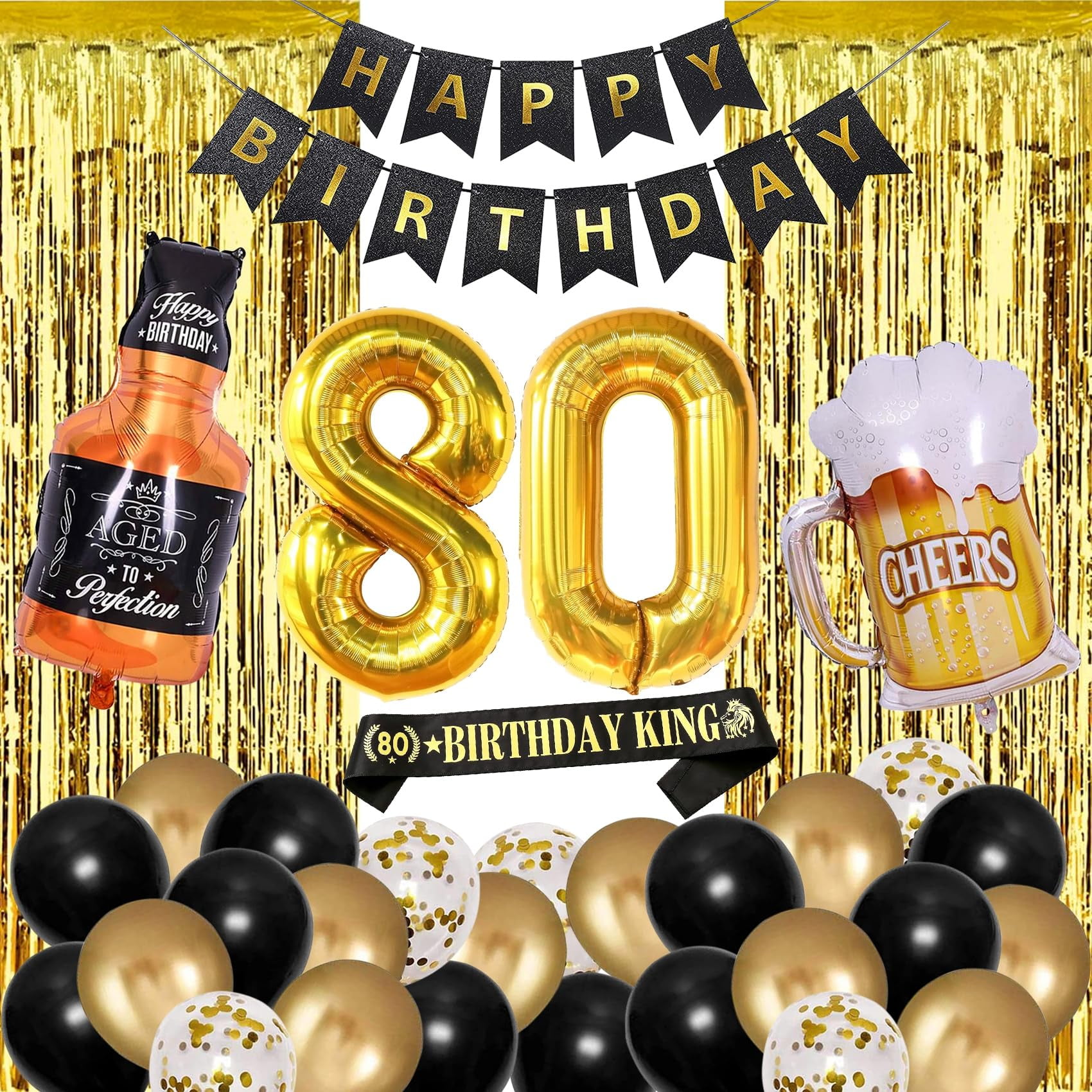 80th Birthday Decorations For Stf9 Men Happy 80th Birthday Decorations