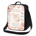 80th Birthday Gift Lunch Bag Insulated Thermal Lunch Box with Shoulder ...