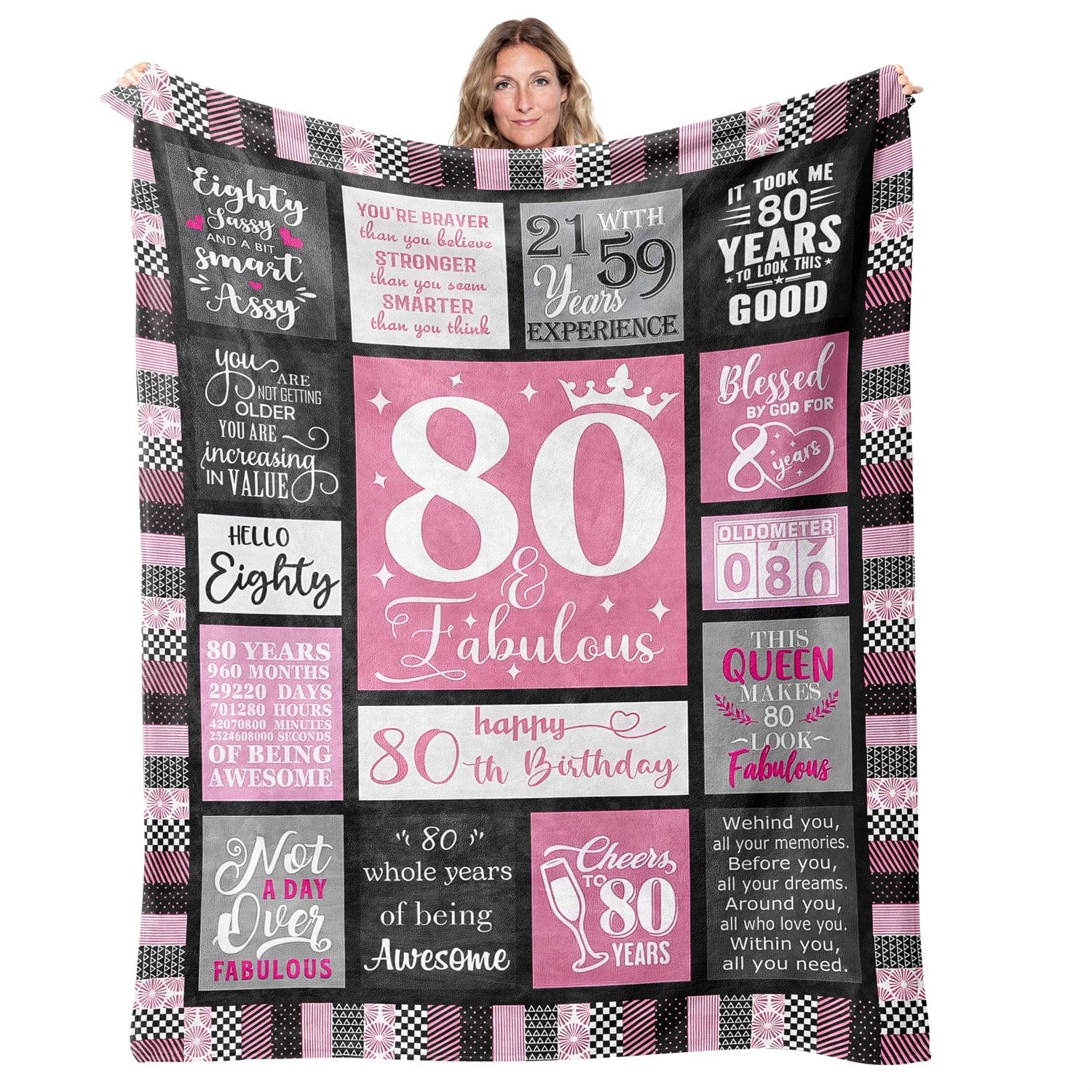 80th Birthday Gifts for Women Best Birthday Decorations for Mom Aunt ...