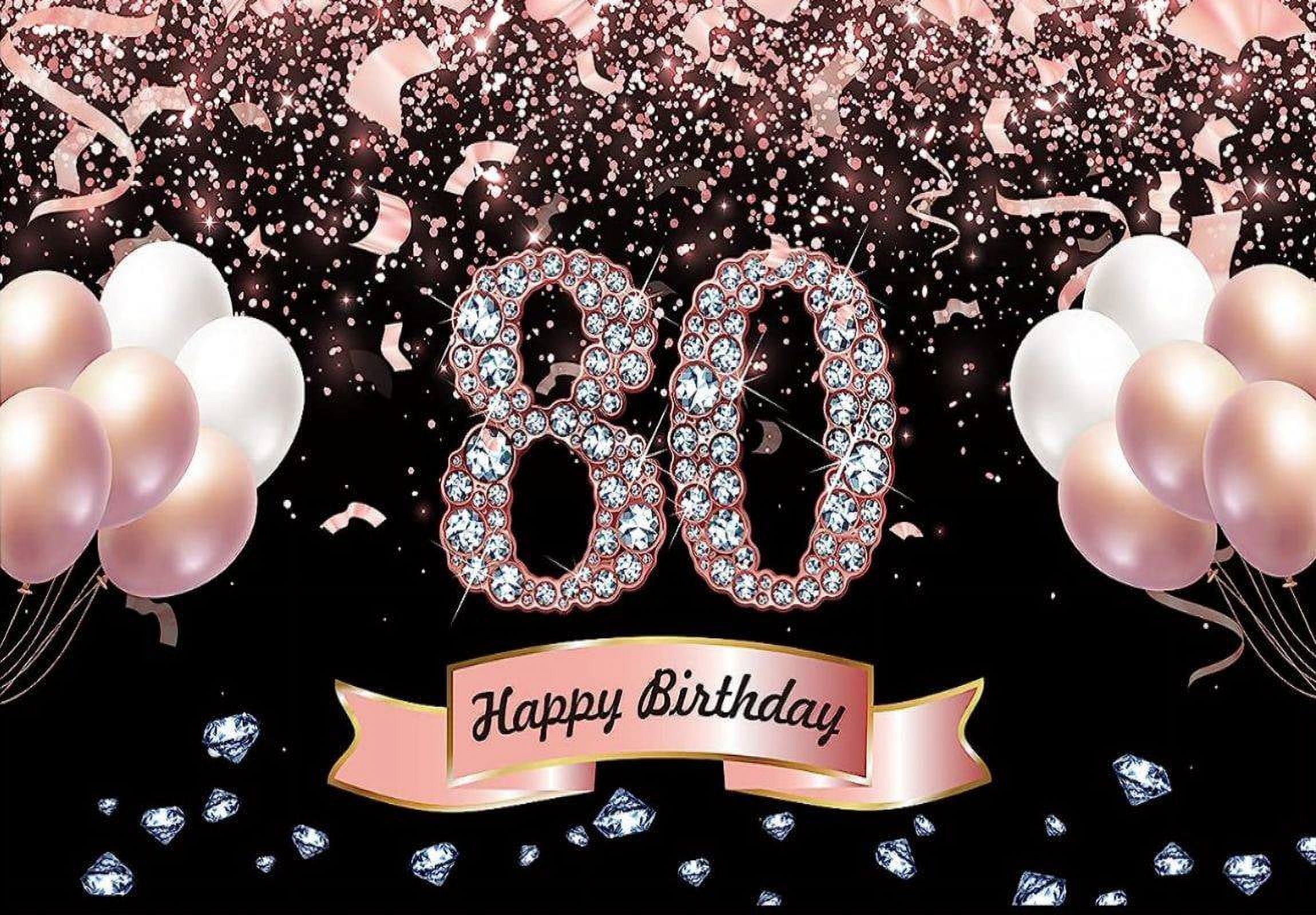 80th Birthday Party ration Black Gold Sign Poster Supplies 80th ...