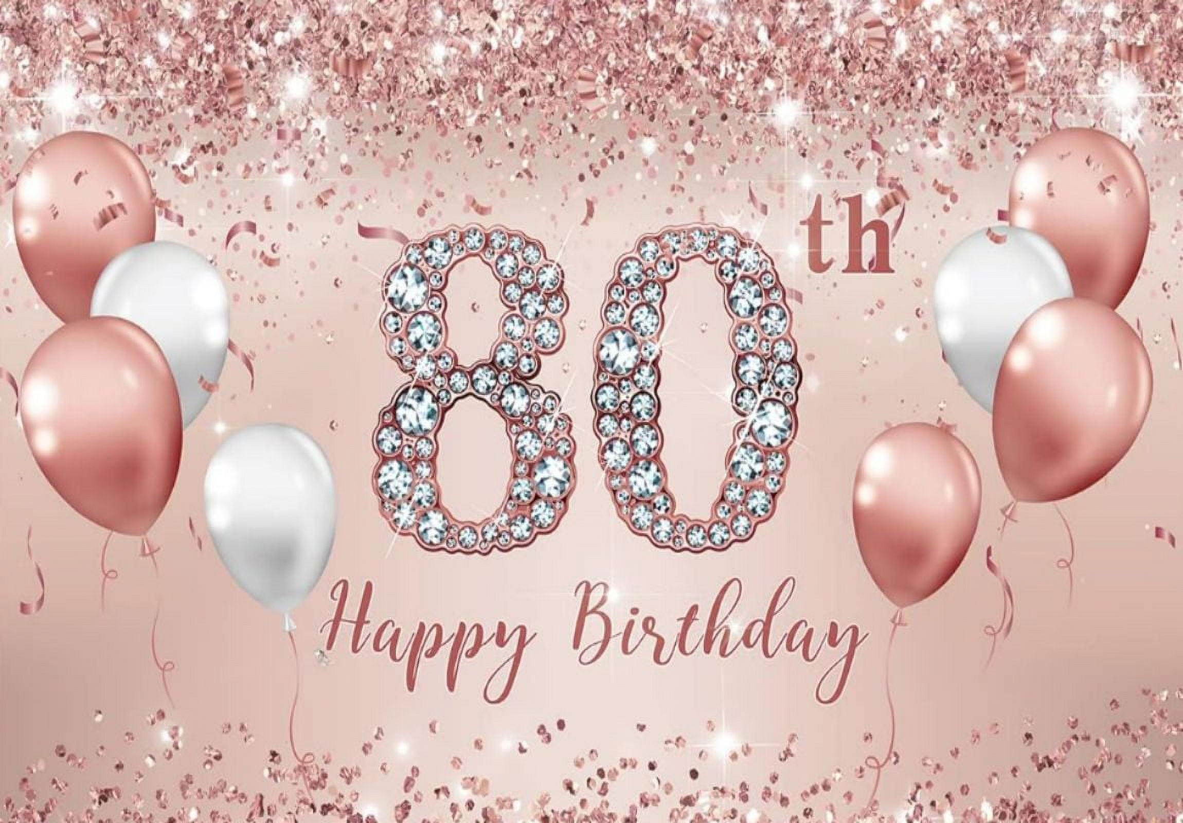 80th Birthday Party ration Black Gold Sign Poster Supplies 80th ...