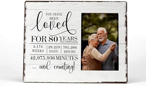 80th Birthday Picture Frame - You Have Been Loved for 80 Years 4x6 ...