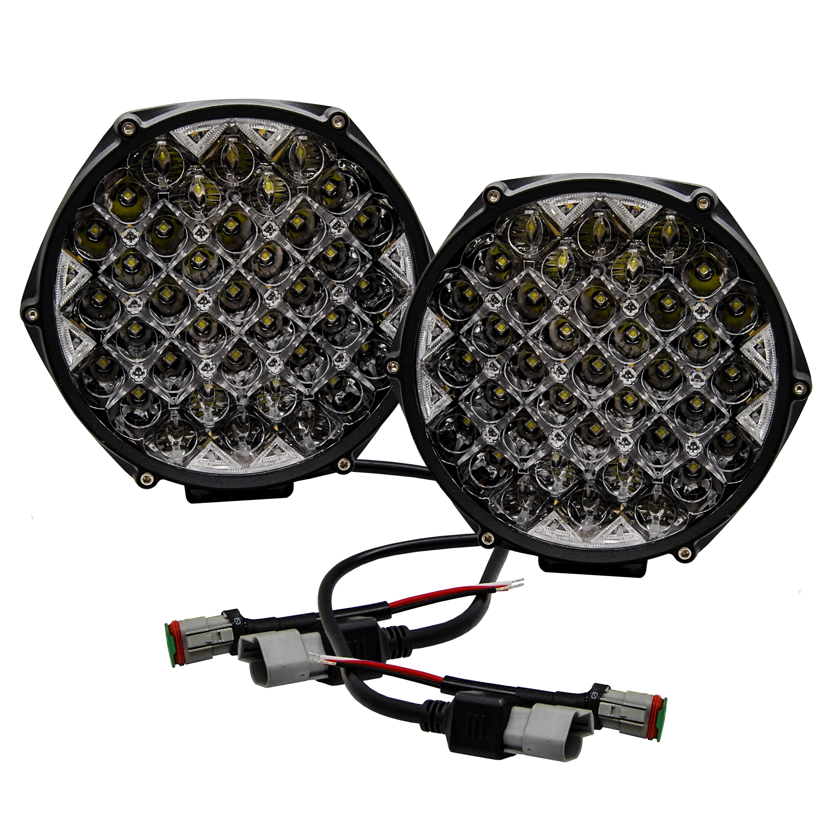 80w Round DRL 7" OZ-USA? LED Light Combo Spot + Flood Beam with DRL ...