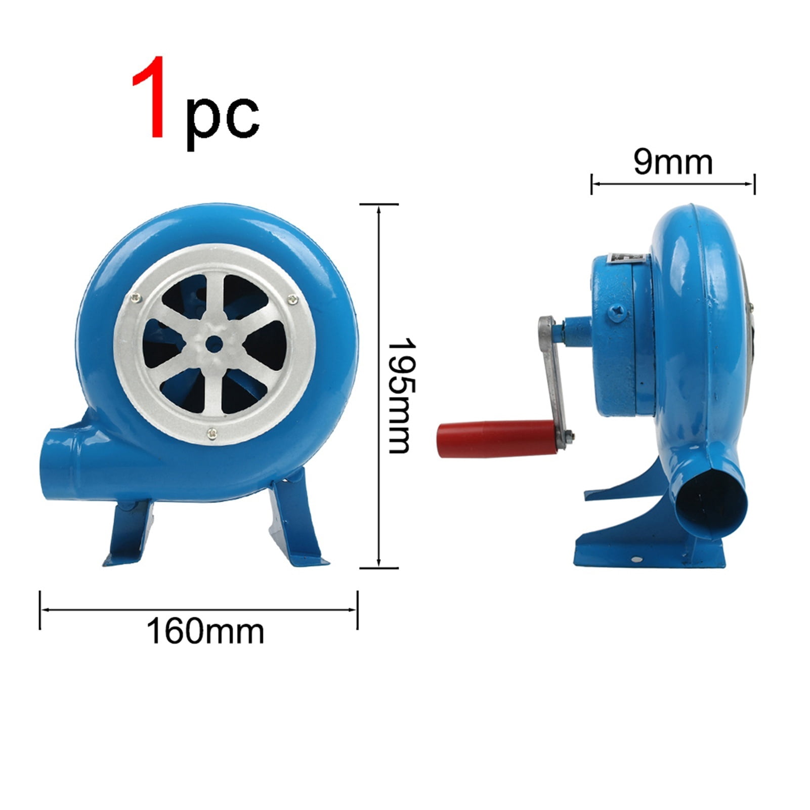 80w metal Industrial Outdoor Barbecue Iron Gear Hand Crank Blower Hand ...