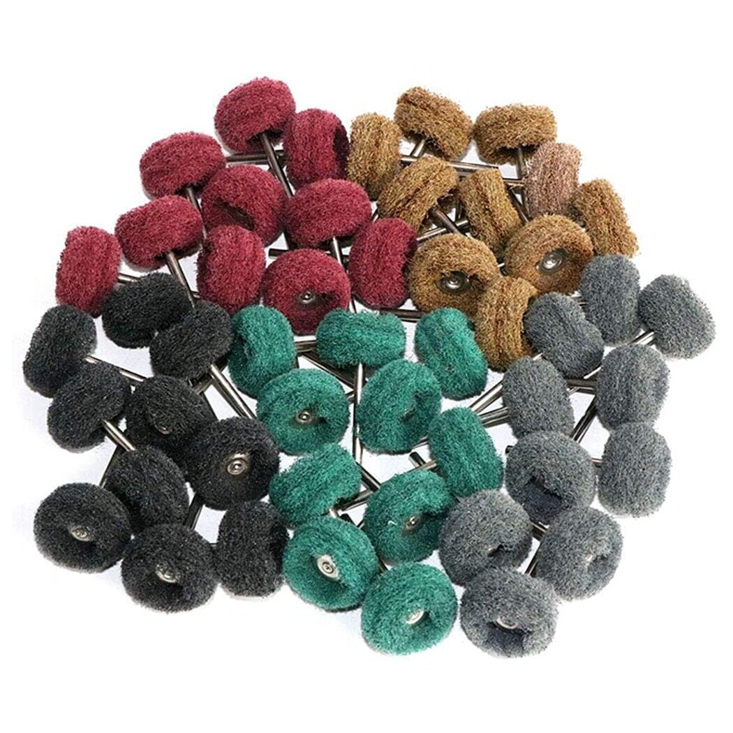 80x Abrasive Metal Polishing Buffing Wheel Burr Kit Set for Dremel ...