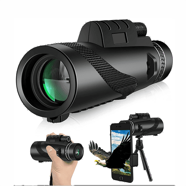 80x100 Monocular Telescope - High Powered Monoculars for Adults Compact ...