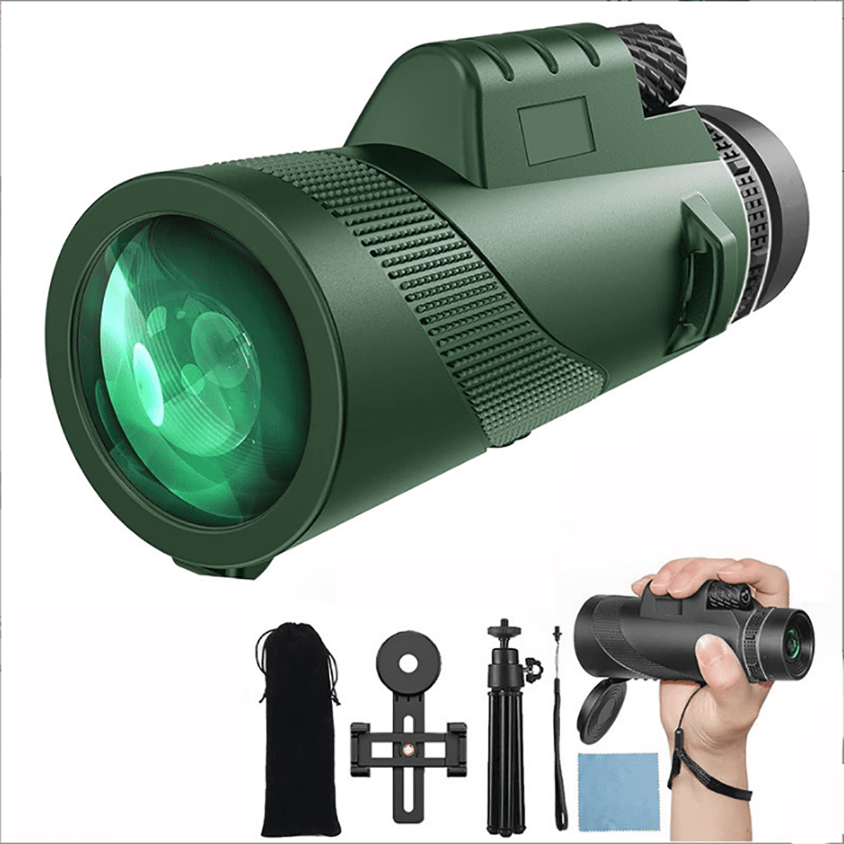 80x100 Monocular Telescope - High Powered Monoculars for Adults Compact ...