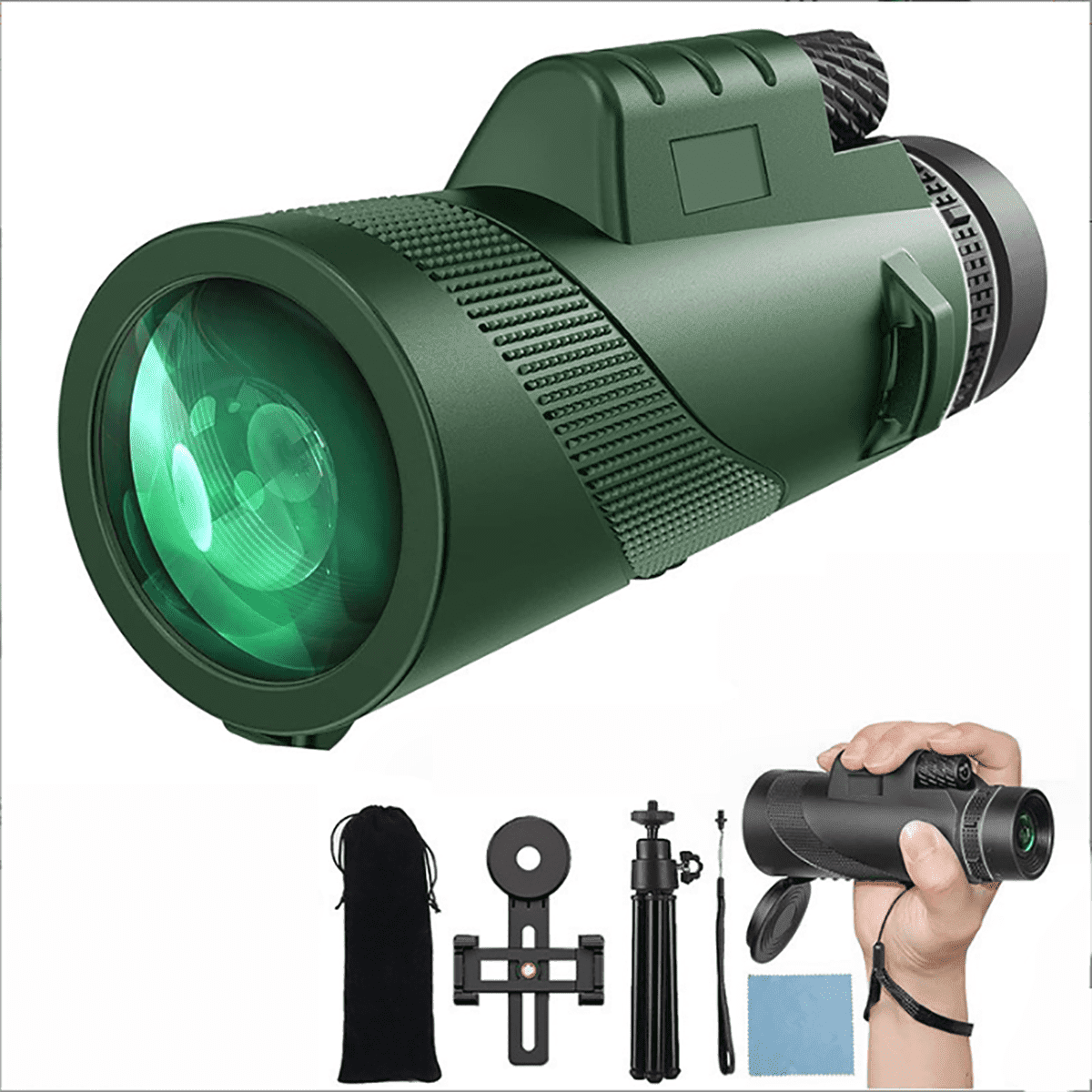 80x100 Monocular Telescope - High Powered Monoculars for Adults Compact ...