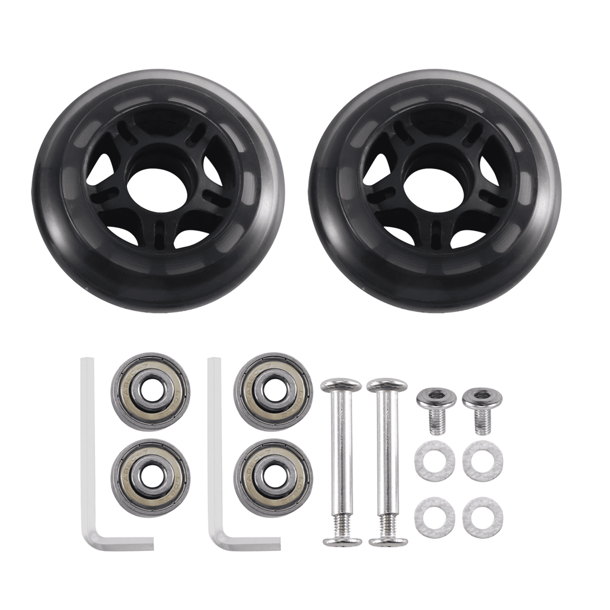 80x24mm Luggage Wheels Replacement Case with 6mm Carbon Steel Bearings ...