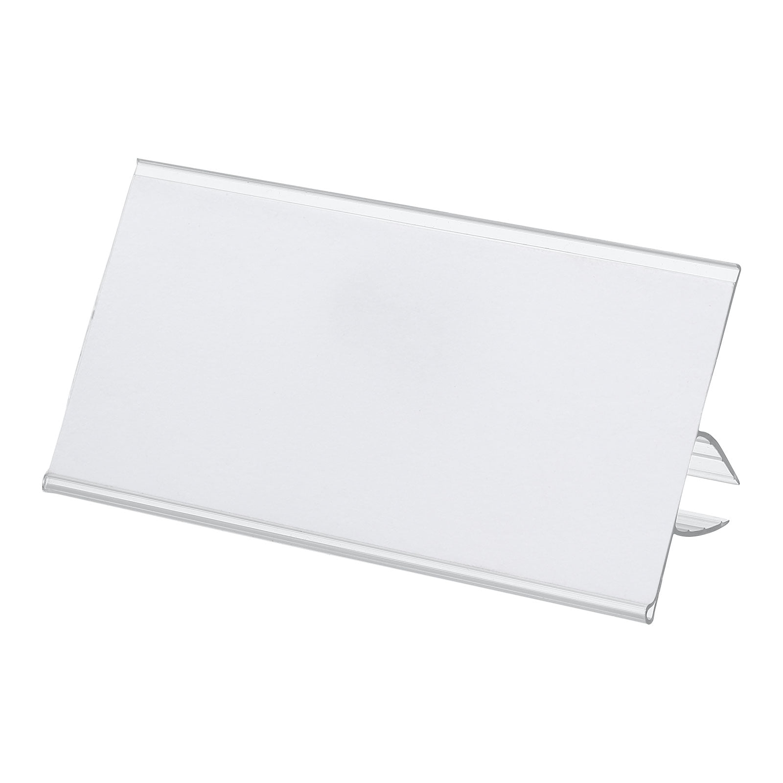 80x42mm Glass Shelf Label Holder Plastic Clear Shelf Label Holder Fit 7 ...