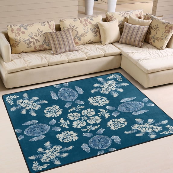 80x58in Area Rug Machine Washable Floor Mats Skid-Resistant Backing ...
