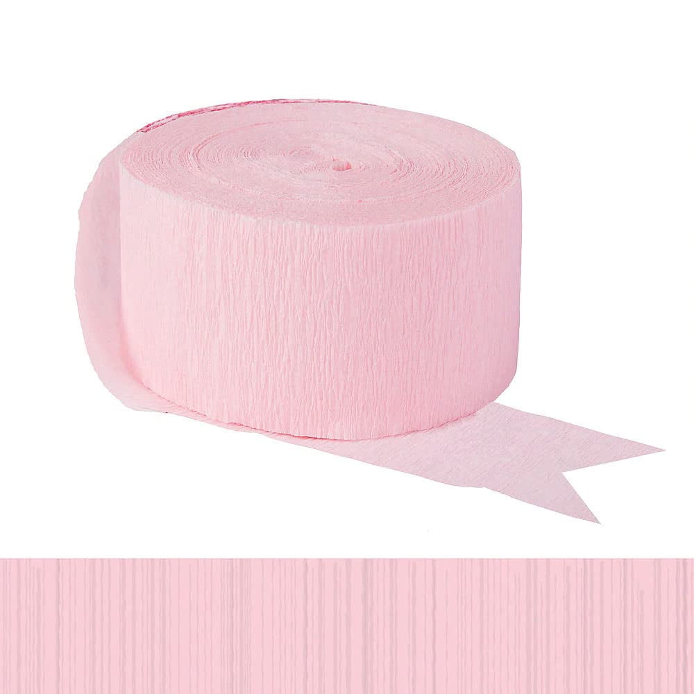 Premium Blush Pink Crepe Paper Streamer - 81ft, 1 Piece - Perfect for ...