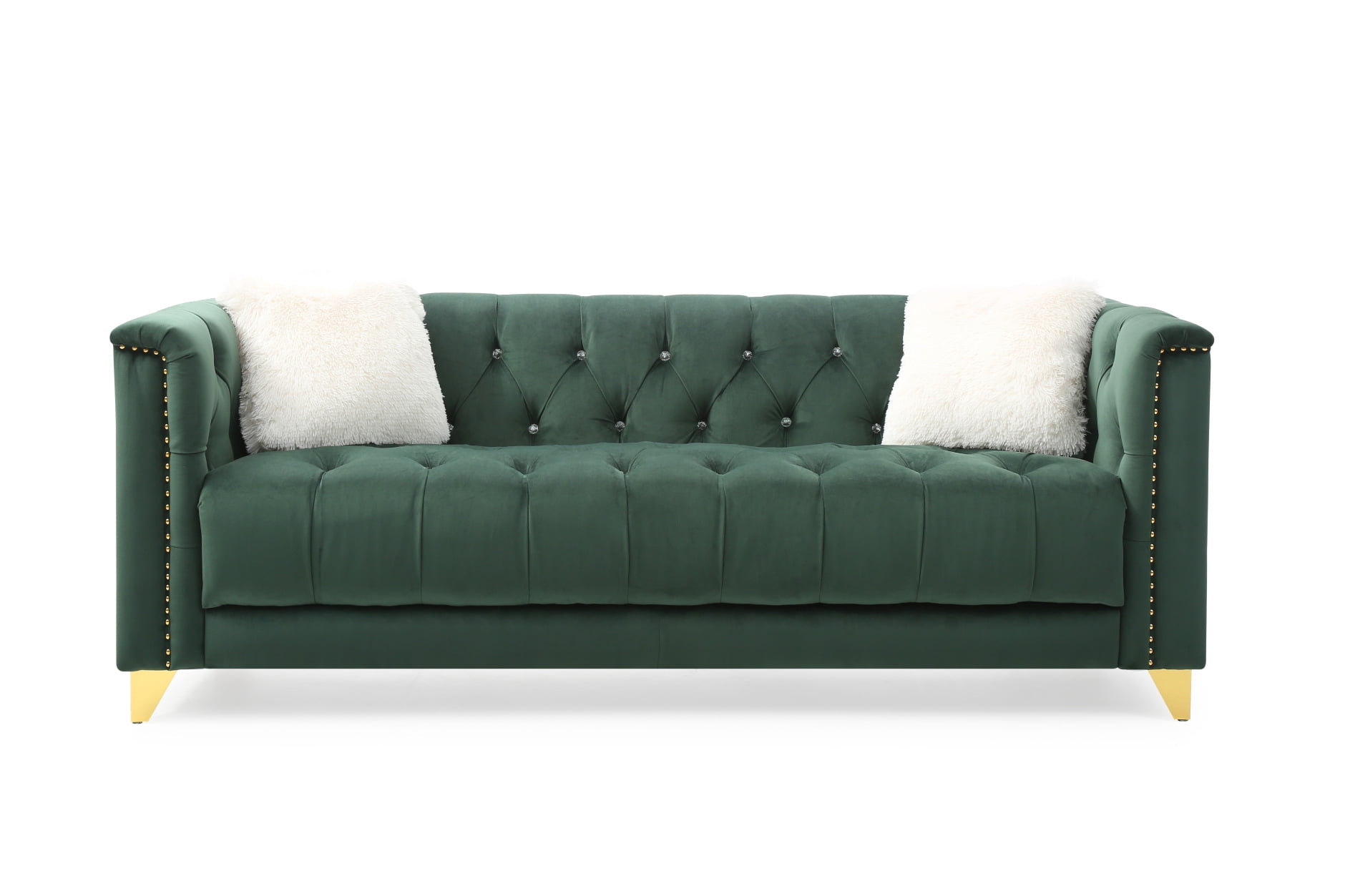 81" Chesterfield Sofa, Deep Button Tufted Upholstered Accent Sofa with ...
