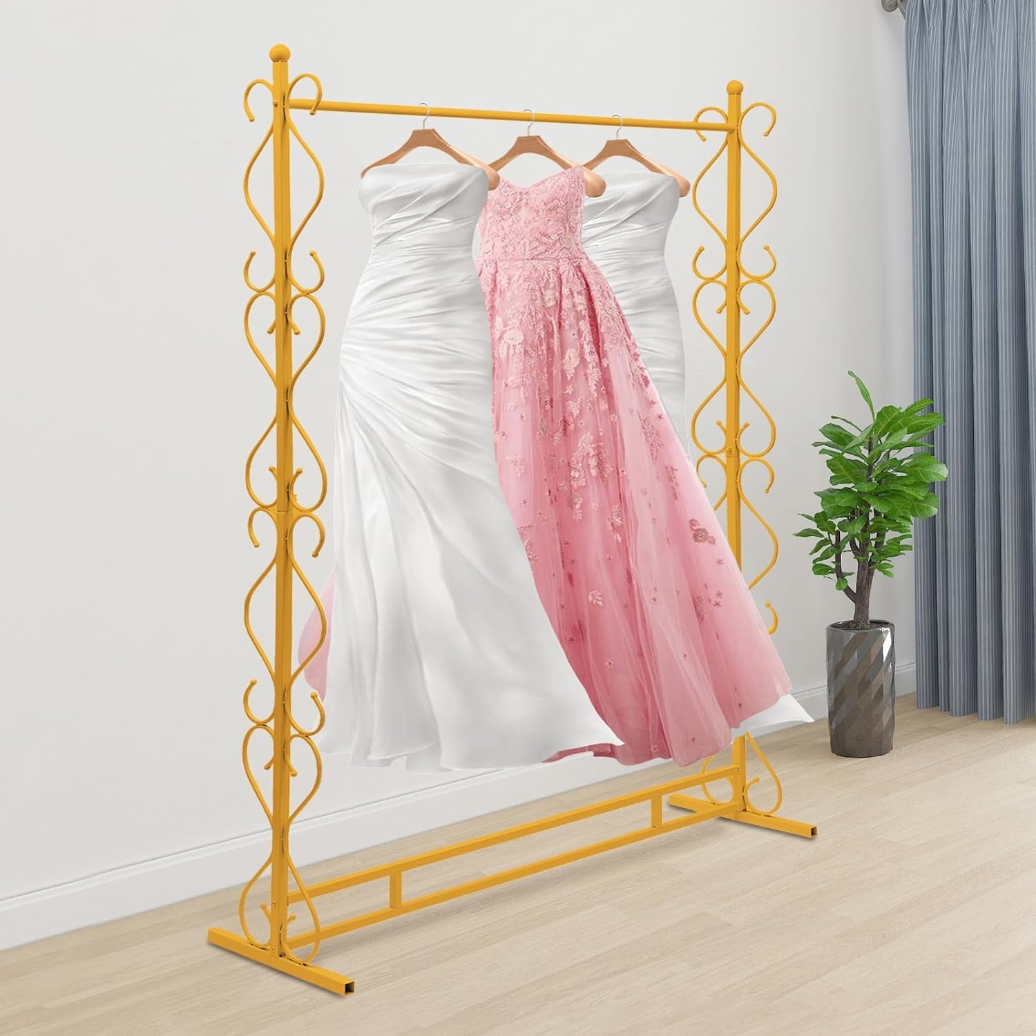 81" Garment Retail Gold Clothing Racks for Boutique Display, Wedding ...