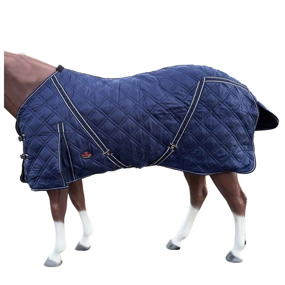 81 In HILASON Western Horse Stable Turnout Blanket Quilted Blue ...