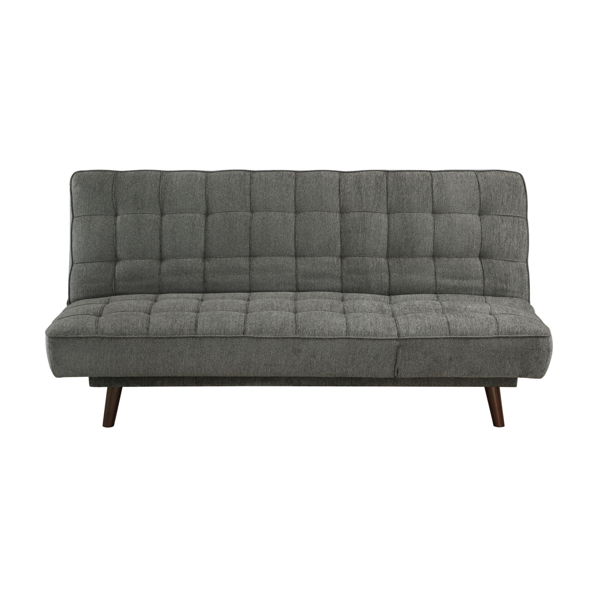 81 Inch Convertible Lounger Sleeper Sofa, Grid Tufted, Dark Gray ...