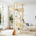 81 Inches Tall Cat Tree/Multi-Level Large Climbing Tree House and ...